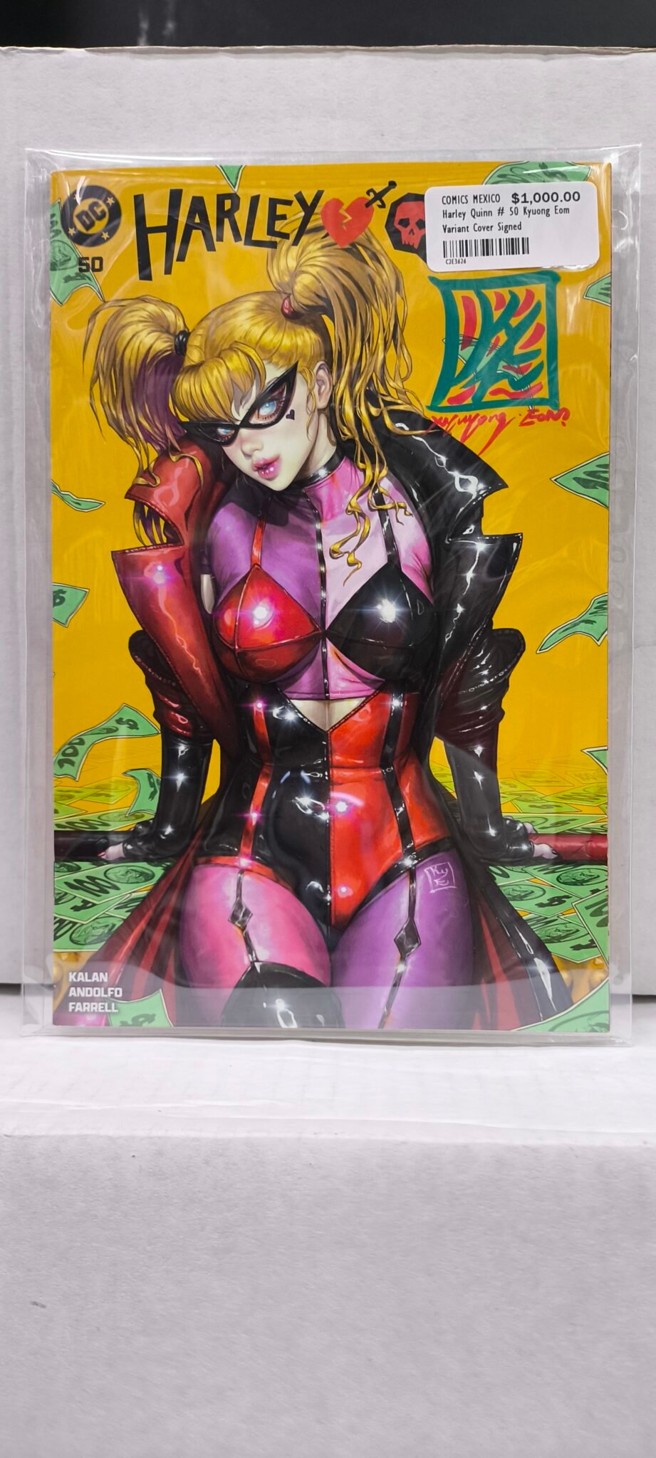 Harley Quinn # 50 Kyuyong Eom Variant Cover Signed - comicsmexico.com.mx
