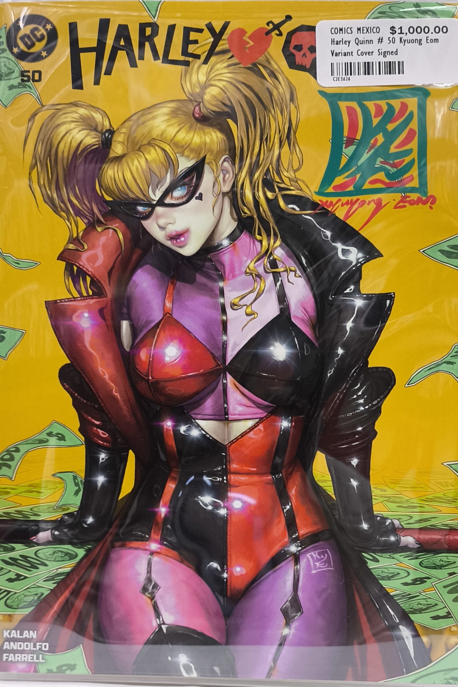 Harley Quinn # 50 Kyuyong Eom Variant Cover Signed - comicsmexico.com.mx